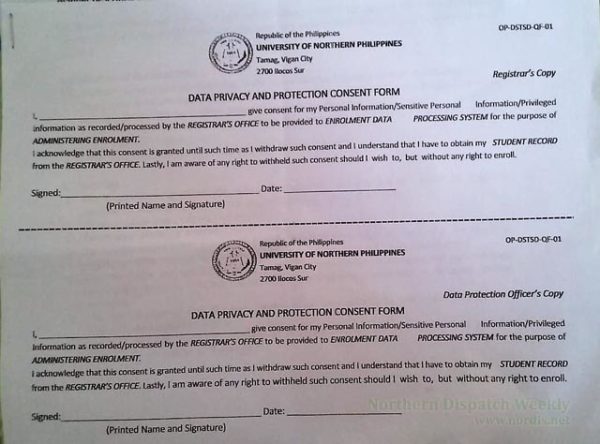 Northern Dispatch | UNP asks students to waive right to data privacy