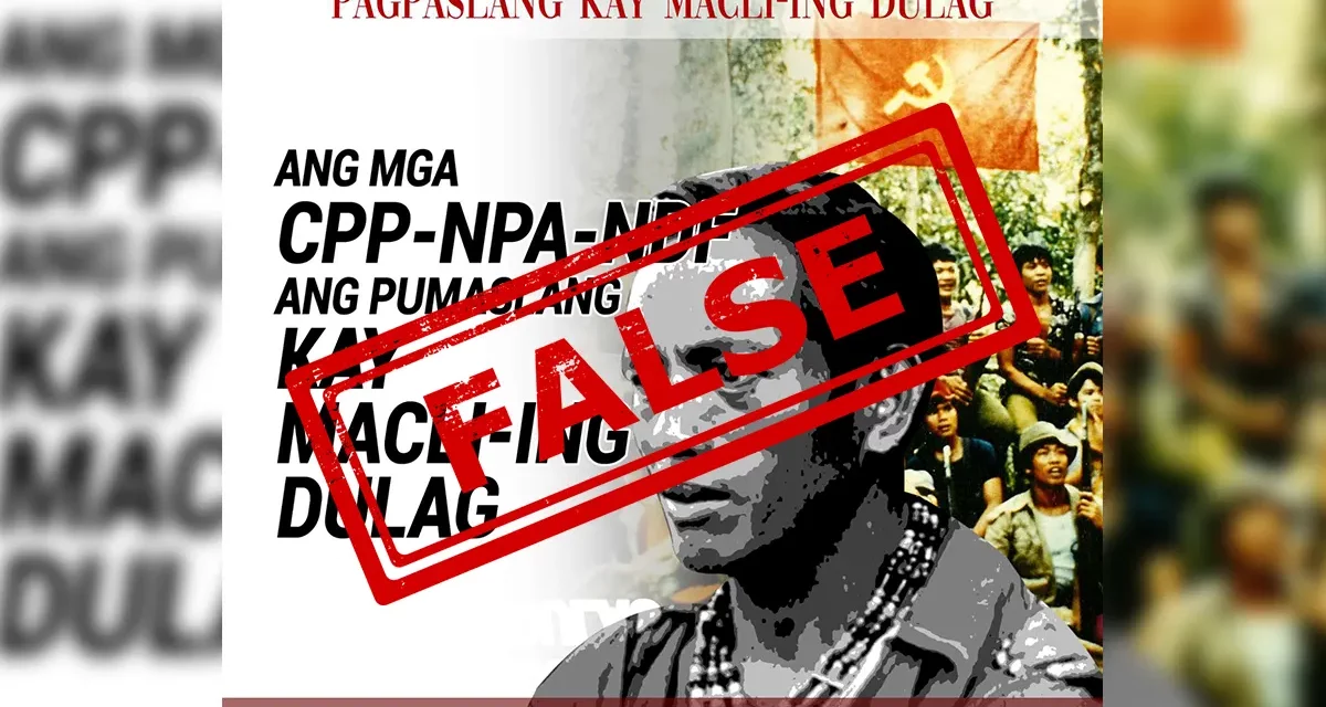 Northern Dispatch | FALSE: Communist rebels killed Kalinga leader ...